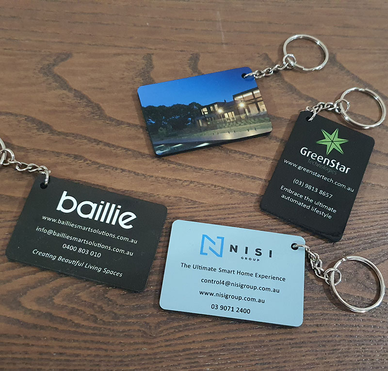 Double Sided Business Promo Keyring – Squeak Designs